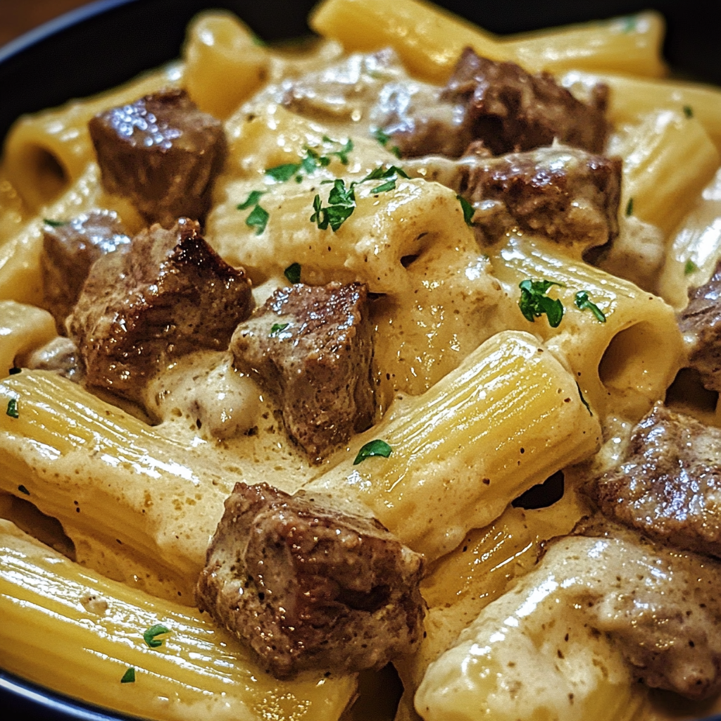 Creamy Parmesan Beef with Rigatoni Pasta – the chef choices