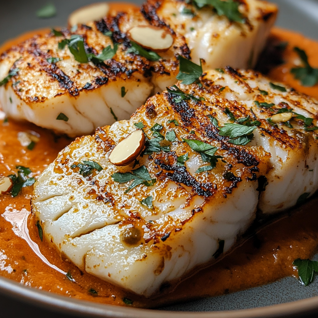 Spanish Grilled Cod with Almond Romesco Sauce – the chef choices