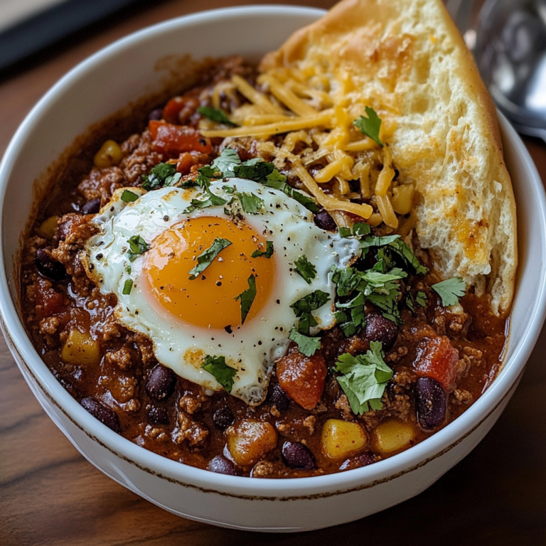 Breakfast Chili and Eggs – the chef choices