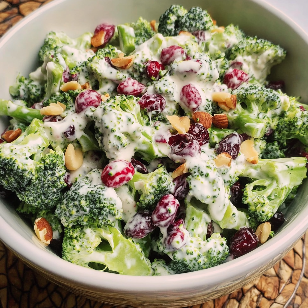 Broccoli Cranberry Salad with Tangy Greek Yogurt Dressing – the chef ...