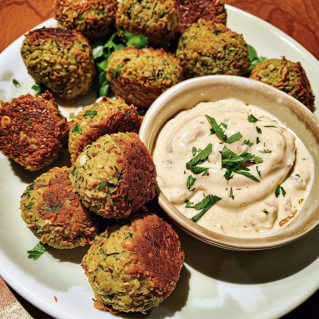 Baked Falafel Bites with Spicy Tahini Dip – the chef choices
